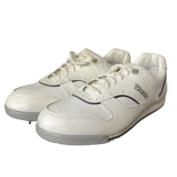 etonic | Shoes | Etonic Vintage Spikes Golf Shoe Mens Us 8 4 White 9s ...